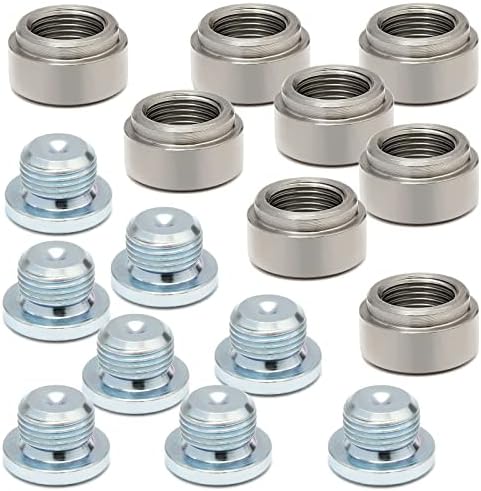 LEDAUT M18X1.5 O2 Oxygen Sensor Bung And Plug Kits (8 Bungs/ 8 Plugs ...