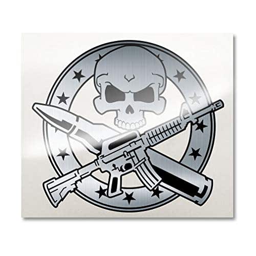 Amazon.com: AR-15 .223 Rifle Skull Crossbones M4 5.56 Firearm Decal Sticker - CIR: Handmade