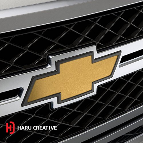 Haru Creative Matte Gold Chevy Emblem Overlay Decal Sticker Kit - 2 ...