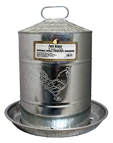 Harris Farms 4213 5-Gallon Double Metal Wall Chicken Water Fountain ...