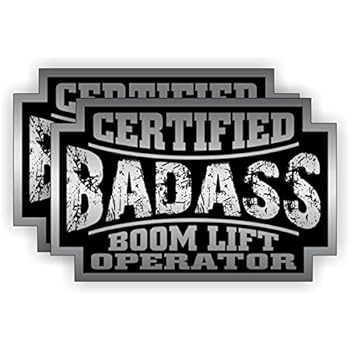 Certified Boom Lift Operator Hard Hat Decal Helmet Sticker Label Crane ...