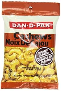 Amazon.com : Dan-D-Pak Sesame Glazed Cashews, 3.5-Ounce Bags, (Pack of ...