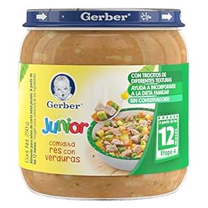 Gerber Papilla GERBER Junior Etapa 4 Comidita res con verduras 250g ...