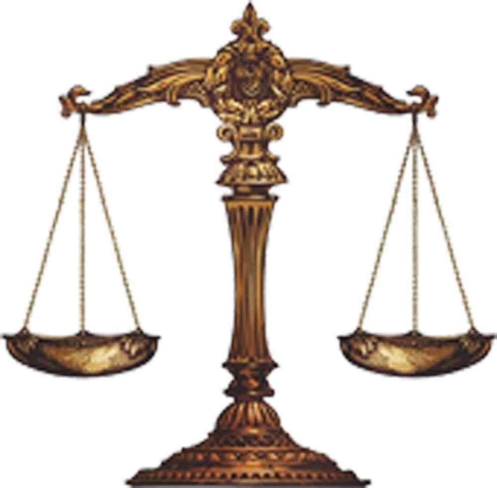 Amazon.com: Golden Vintage Scales of Justice Vinyl Decal Sticker (4 ...