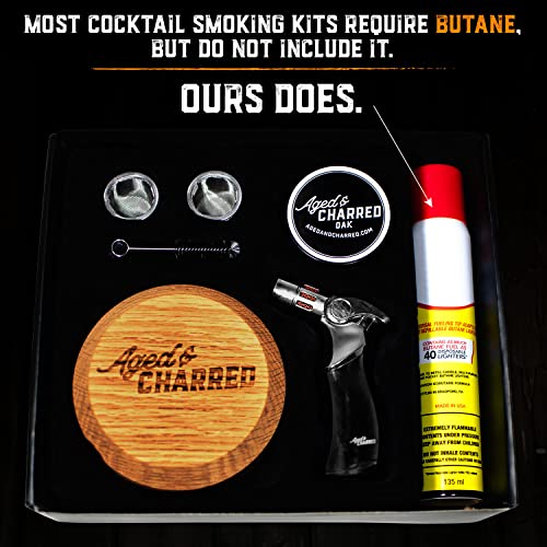 Cocktail Smoker Kit with Torch and Butane - 100% USA Oak Smoker, High ...