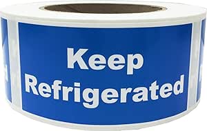 Amazon.com : Keep Refrigerated 2 x 4 Inch Labels 500 Total Stickers on ...