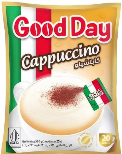 Generic Good Day Cappuccino Coffee 20 Sachets x 25 gr price in UAE ...