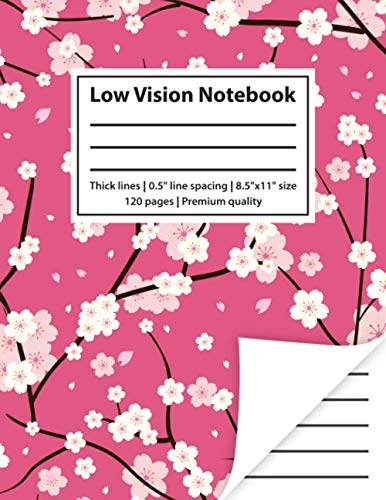 Low Vision Notebook: Writing Book for Visually Impaired with Thick ...
