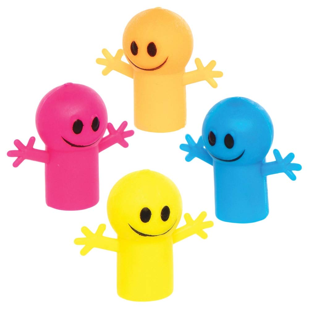 Baker Ross AT763 Happy Face Finger Puppets – Pack of 12, Story Telling ...