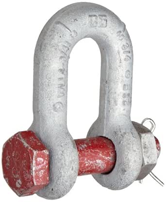 Crosby 1019819 Carbon Steel G-2150 Bolt Type Chain Shackle, Galvanized ...