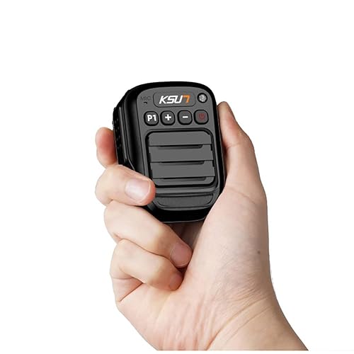 KSUN Walkie Talkie PTT 1000mAh Battery Microphone Wireless Push-to-Talk ...