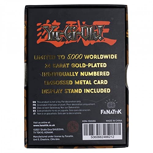 Fanattik KON-YGO26G Yu-Gi-Oh-Limited Edition 24K Gold Plated Collectible Exodia The Forbidden ...