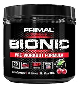 Amazon.com: Primal Muscle Bionic Pre Workout Powder for Women and Men ...