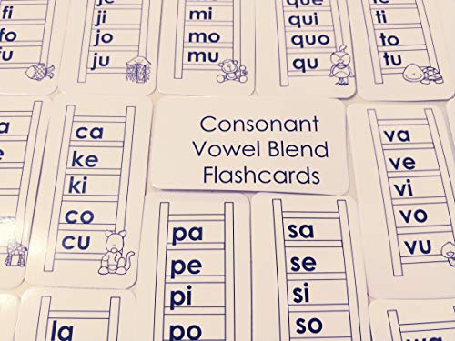 22 Laminated Black and White Consonant Vowel Blend Flashcards. | Pricepulse