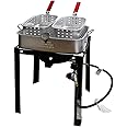 Amazon.com: Dual 2 Basket Deep Fryer-Propane Cooker-Fry Fish/Chicken ...
