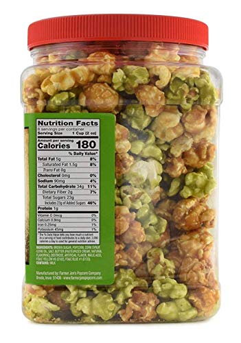 Farmer Jon's Original Caramel Popcorn, Gormet Pre-Popped Popcorn Jar ...