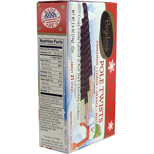 Bogdon's Reception Candy Sticks Dark Chocolate Dipped Pole Twists ...