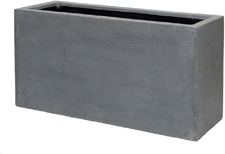 Amazon.com: Greeneria Large Cement Gray Rectangular Planter Box ...