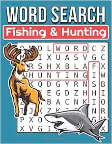 Fishing And Hunting Word Search: Large Print Word Search Puzzle Book ...