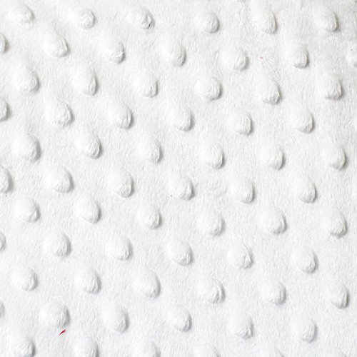 White Minky Cuddle Dimple Dot Fabric 60 Inches Wide - Sold By The Yard ...