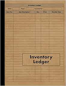 Amazon.com: Inventory Ledger: Large Inventory Ledger Log Book - 120 ...