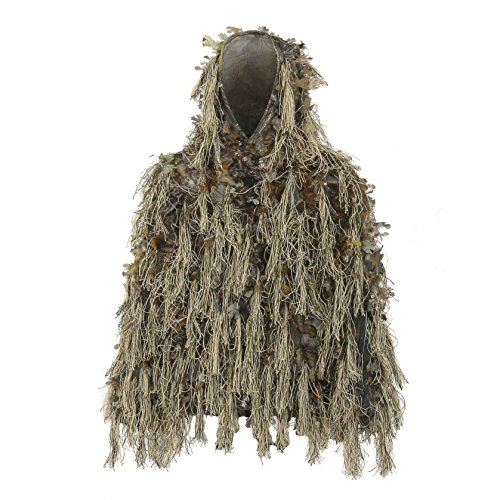 AUSCAMOTEK Hybrid Ghillie Suit for Hunting Camouflage Suit Dry Grass 3D ...