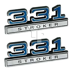 Amazon.com: 331 Stroker 5.4 Liter Engine Emblems Badges in Chrome ...