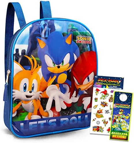Sonic the Hedgehog Mini Backpack - 11 Sonic Backpack Bundle with Mario ...