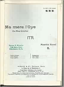 Ravel Ma Mere L'Oye Study Score: Maurice Ravel: Amazon.com: Books