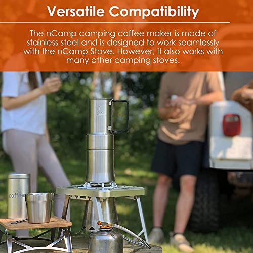 nCamp - Café, Portable Coffee Maker, Portable Espresso Machine, Compact Camping Coffee Maker ...