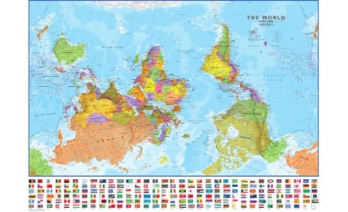 Buy s International Large Upside Down Political World Wall with s ...