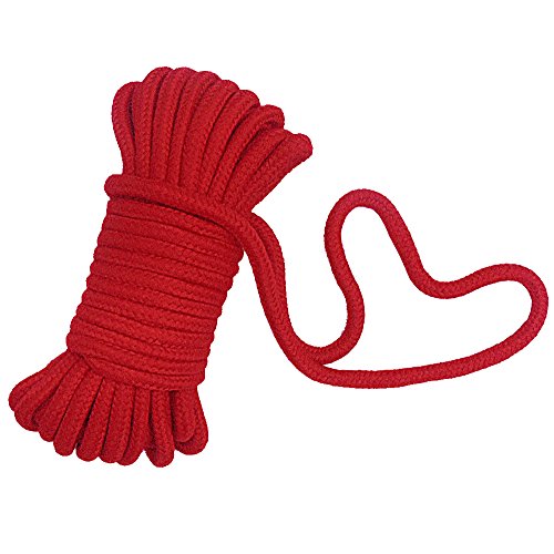 32 Feet 1/3inch(8mm) Red Cotton Rope Diameter Durable And Sturdy Long ...