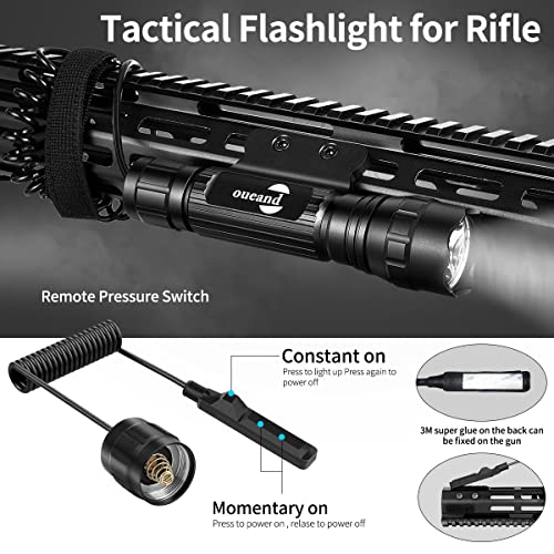 Tactical Flashlights 1200 Lumens Mlok Picatinny Rail Flashlight,3 Modes ...