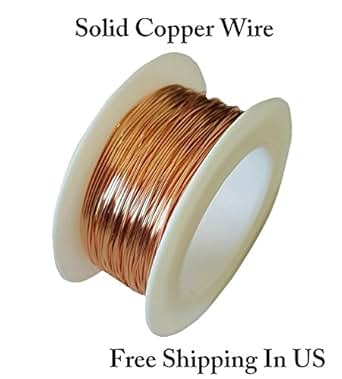 24 Ga Bare Copper Wire 100' Spool (pack of 1 ): Amazon.com: Industrial ...