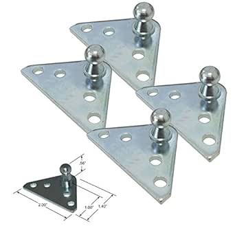 10MM Ball Stud Bracket for Gas Spring/Prop/Strut (4 Pack): Amazon.com ...