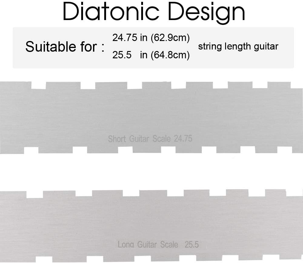 Mrr Guitar Fretboard Frets Neck Notched Ruler Straight Edge Luthier ...