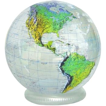 Amazon.com: Inflatable Globe Blow Up Globe World Map Atlas Ball Earth ...