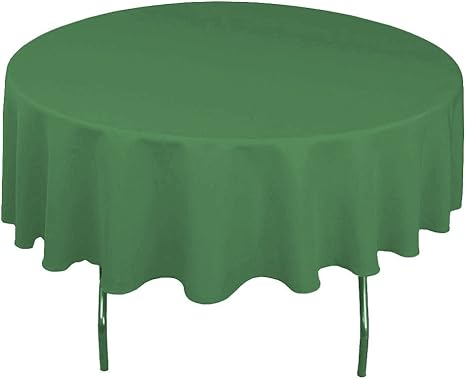 Amazon.com: Tablecloth Polyester Round 83 Inch Kelly Green By Broward ...