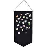 Amazon.com: Wall Hanging Brooch Jewelry Storage Case Canvas Display ...