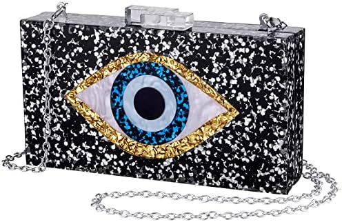 LETODE Clutch Purses for Women-Evil Eye Acrylic Clutch Glitter Purse ...