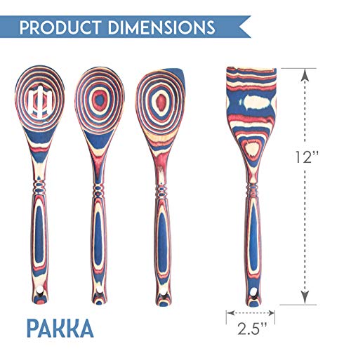Crate Collective Pakka Wooden Spoons Set - Exotic Pakkawood Utensils ...