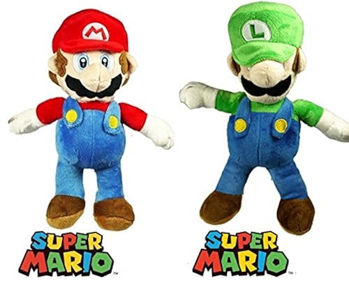 Mario Plush Toy Set Bundle contains Super Mario Bros Mario And Luigi 12 ...