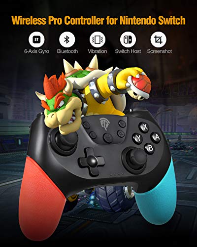 Wireless Controller for Switch Pro, EasySMX Mini Gamepad Joypad Remote ...