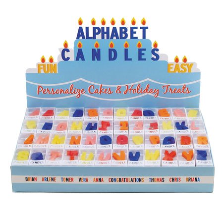Amazon.com: Alphabet Candles - Set of 238 Individual Letter Candles ...