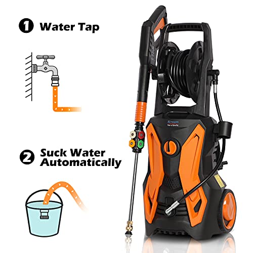 3500PSI Electric Pressure Washer, 2.8GPM 2000W Power Washer Machine ...