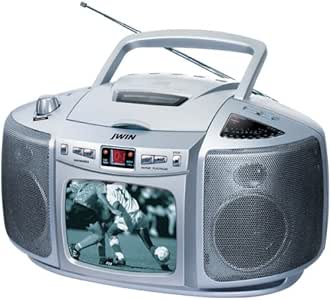 Amazon.com: jWIN JV-TVCD10 Portable Boombox AM/FM/CD Player with 5.5" B ...