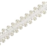 Amazon.com: PATIKIL 5 Yard Faux Pearl Lace Ribbon, 0.43" Wide Pearl ...