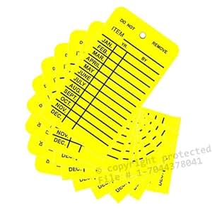 Amazon.com: 10 - INSPECTION TAGS - Fire Extinguisher/Fire Hose ...