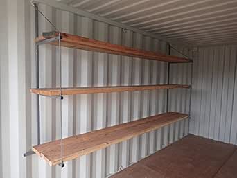 Shipping Container Hanging Shelve Brackets (Steel, Large): Amazon.com ...