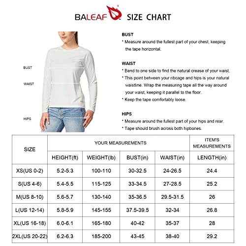 BALEAF Women's Long Sleeve Fishing Shirts UPF 50+ Sun Protection SPF Quick Dry Lightweight T ...